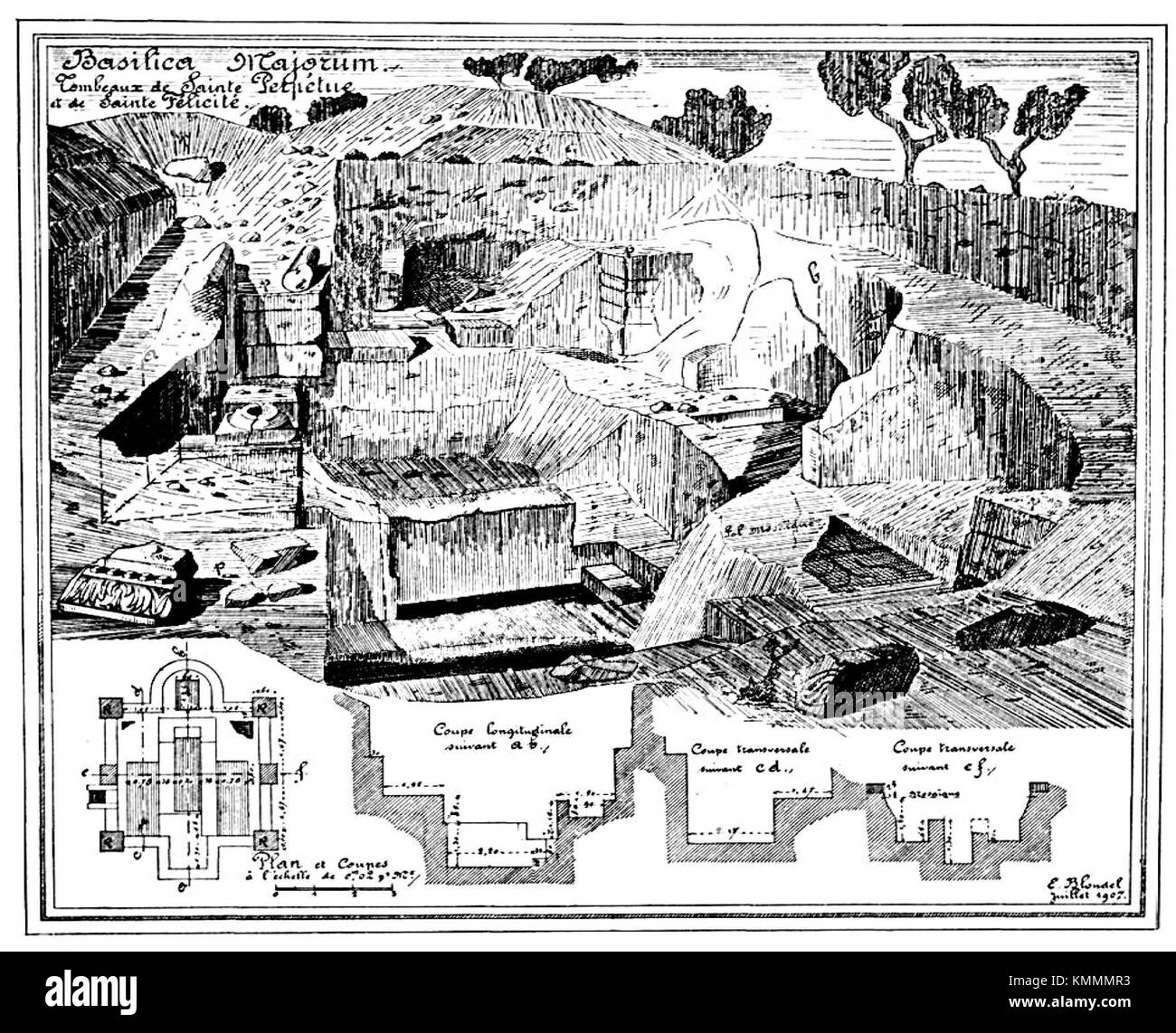 The Basilica Majorum plan coupe is an architectural diagram of a major ...