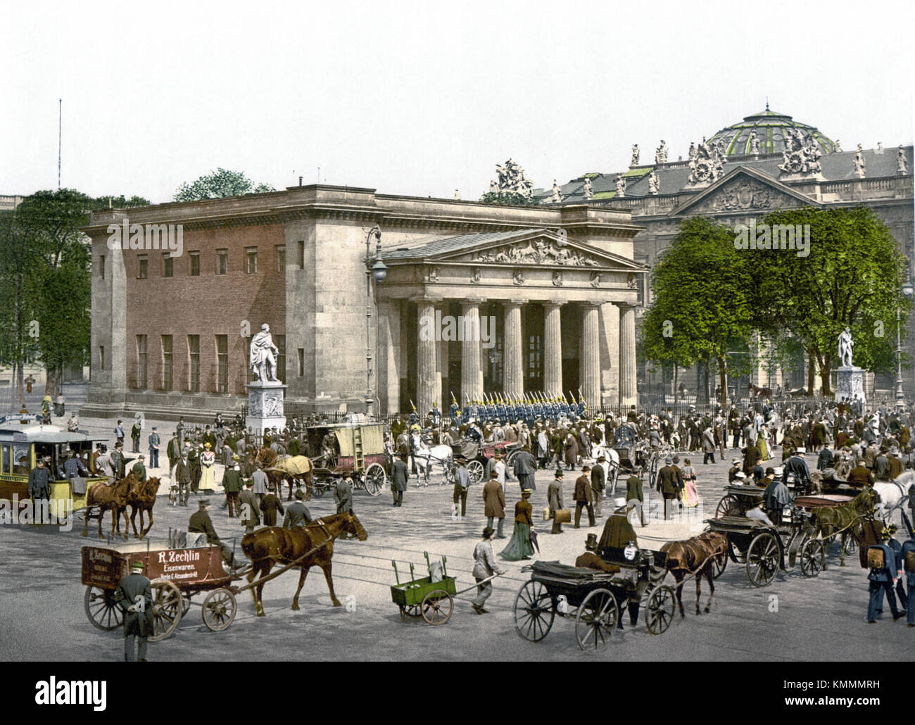 The Berlin Neue Wache (New Guardhouse) around 1900, is a historic ...