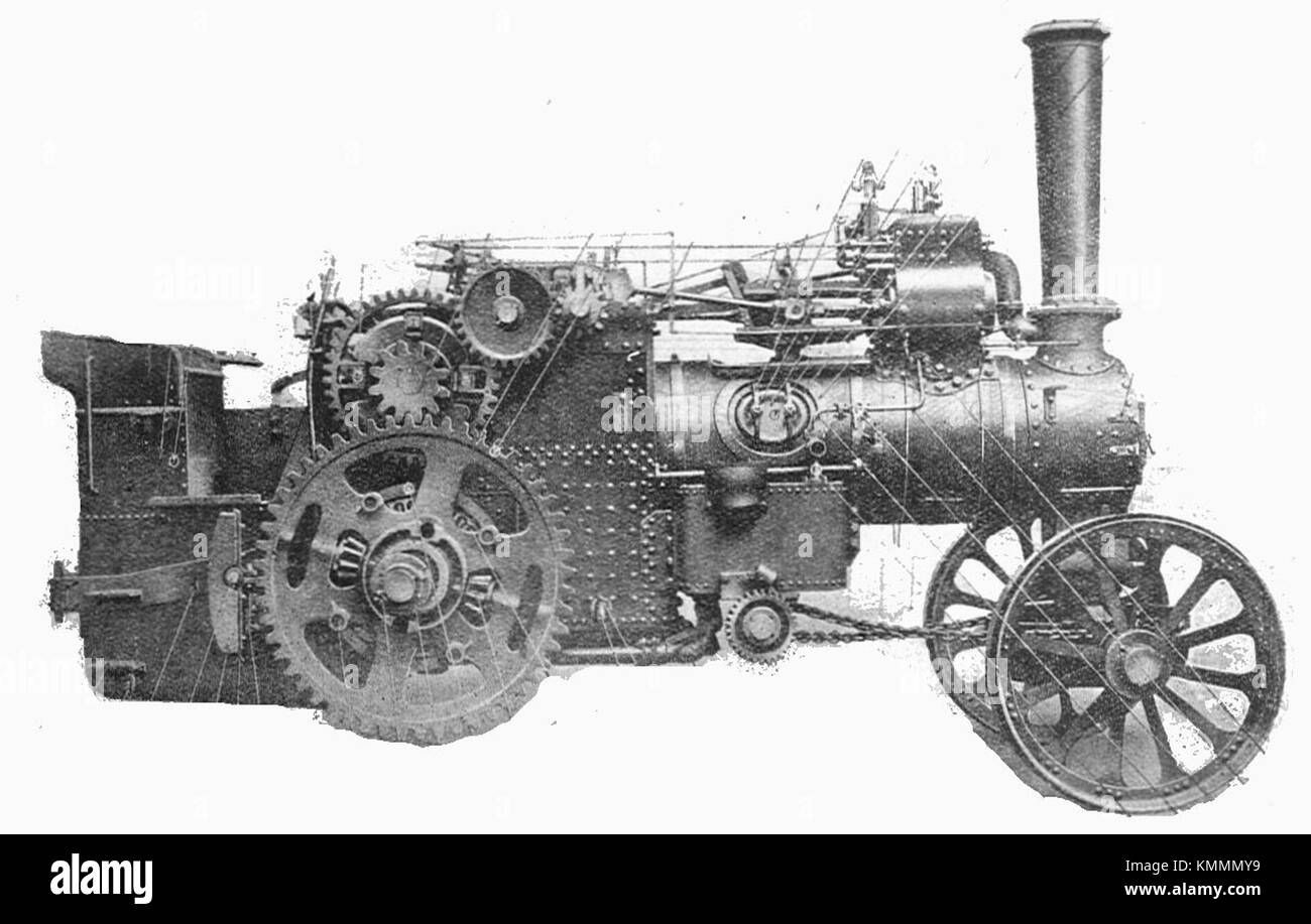 This photograph displays a Fowler traction engine used in Army Service ...