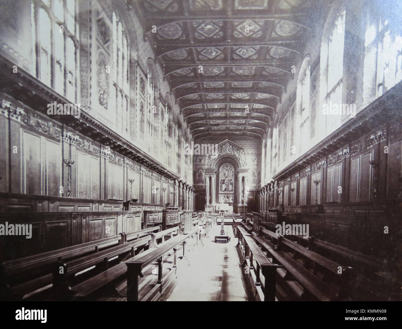 The interior of Trinity Chapel at Cambridge University features ...