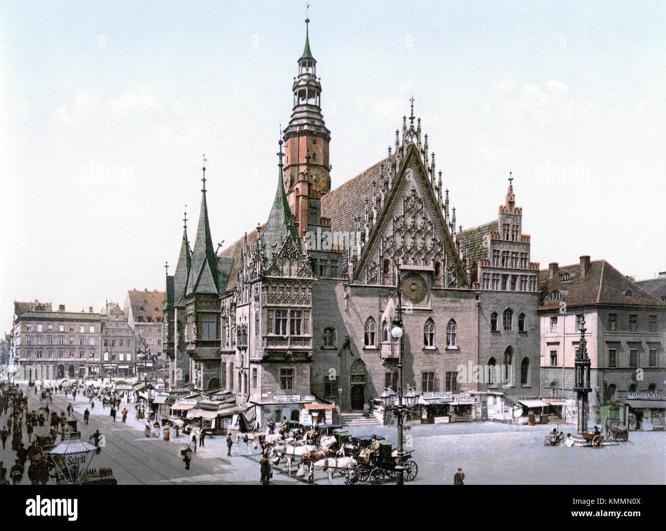 Breslau (now Wroclaw, Poland) around 1900, known for its architectural ...