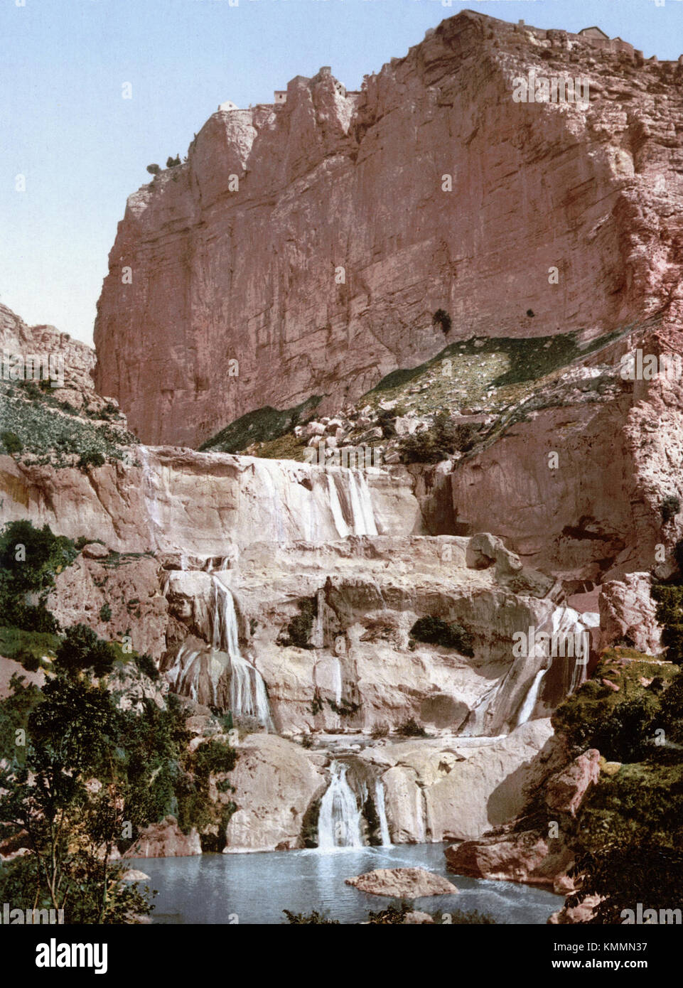 The Constantine Cascade, built in 1899, is a prominent waterfall or ...