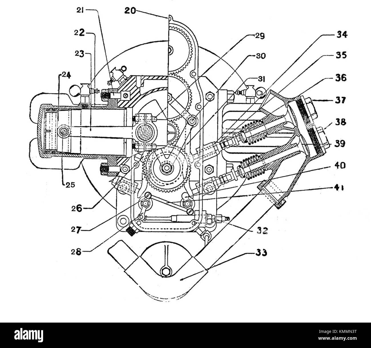 This illustration shows a longitudinal section view of a Douglas ...