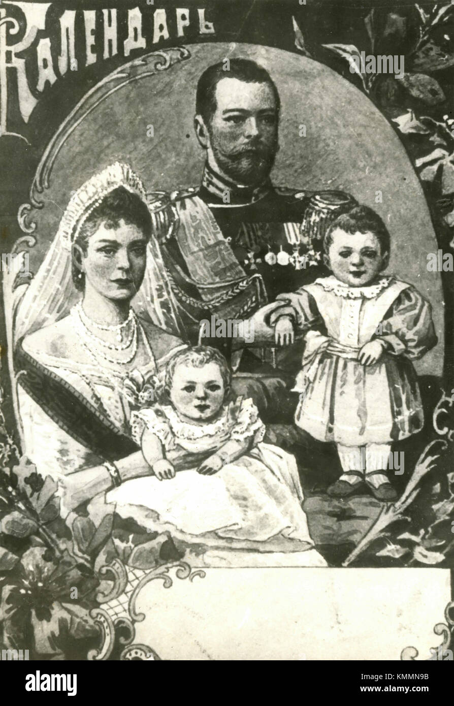 Portrait of Czar Nicholas I Romanov of Russia with his family Stock ...