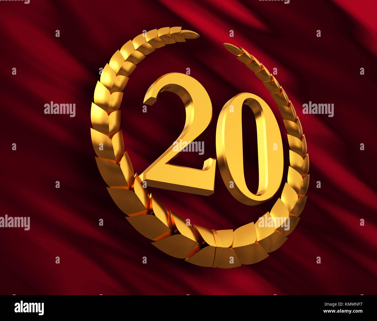Golden badge 20 years anniversary hi-res stock photography and images ...
