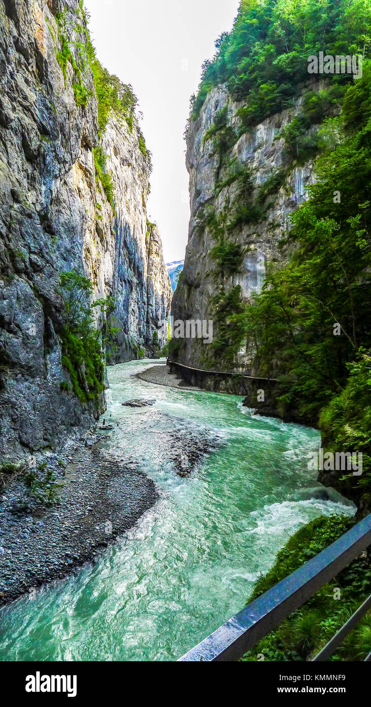 Aareschlucht, The Aare Gorge, a river running through limestone ...