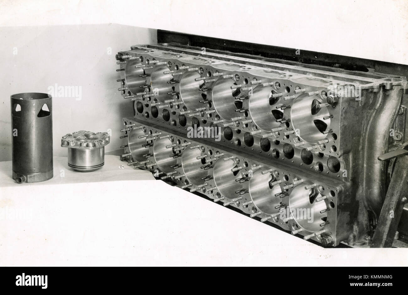 The 12 Cylinders of the Rolls-Royce Eagle engine, UK 1940s Stock Photo ...
