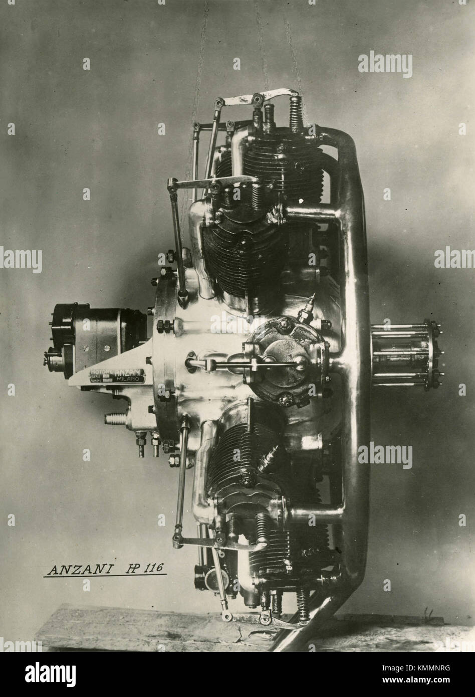Anzani aircraft radial engine 10 cylinders, Italy 1910s Stock Photo - Alamy
