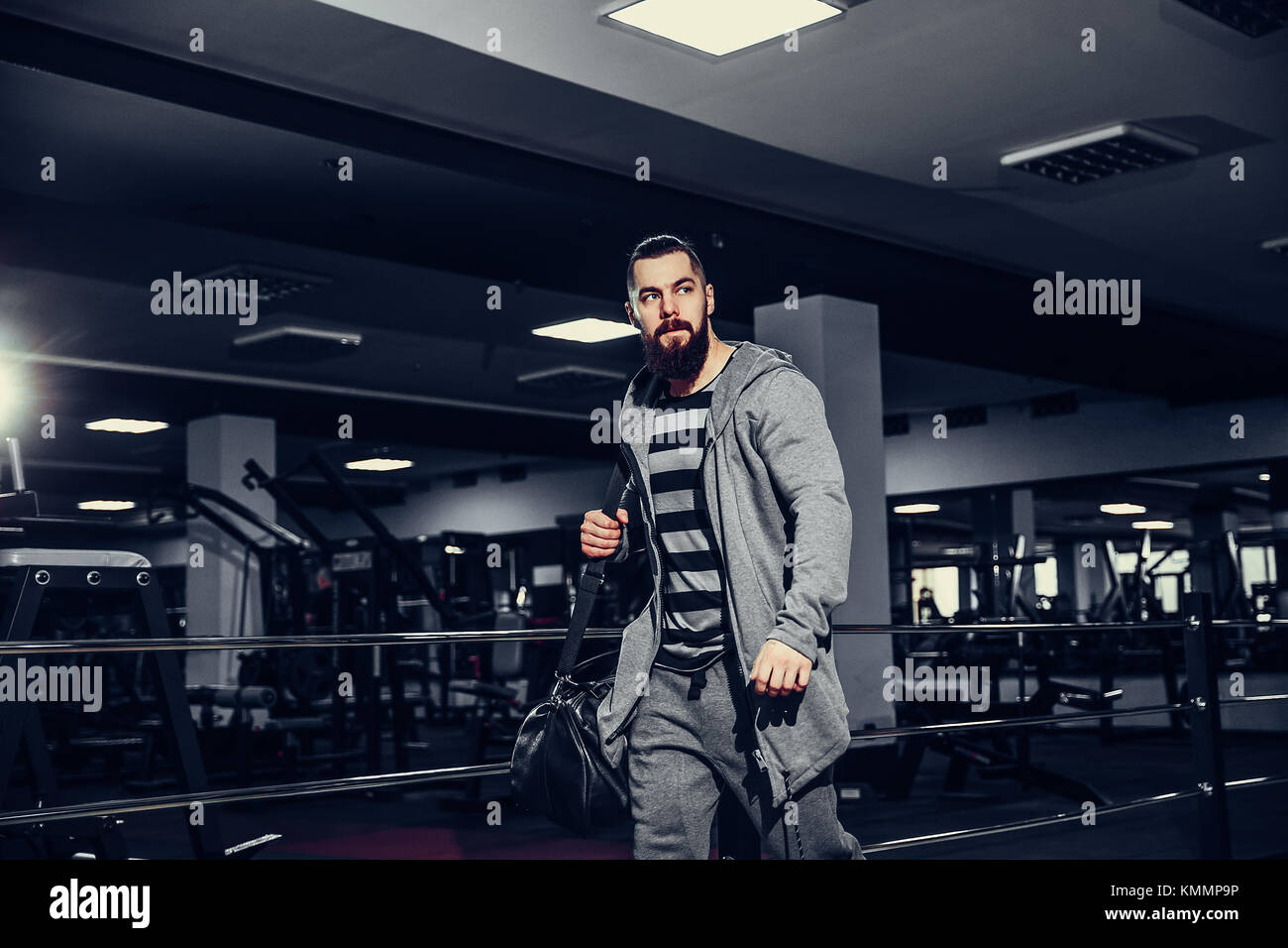 Confident young sportsmen leaving gym Stock Photo - Alamy