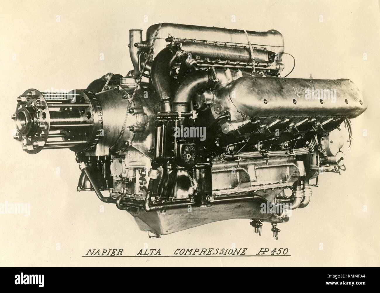 Aircraft engine Napier HP 425, France 1920s Stock Photo - Alamy