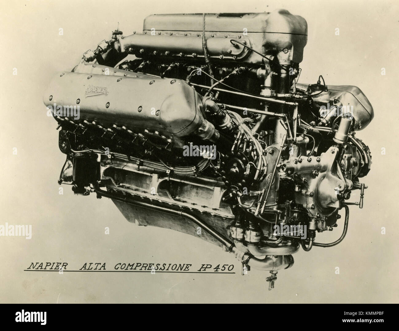 Aircraft engine Napier HP 450, France 1920s Stock Photo - Alamy