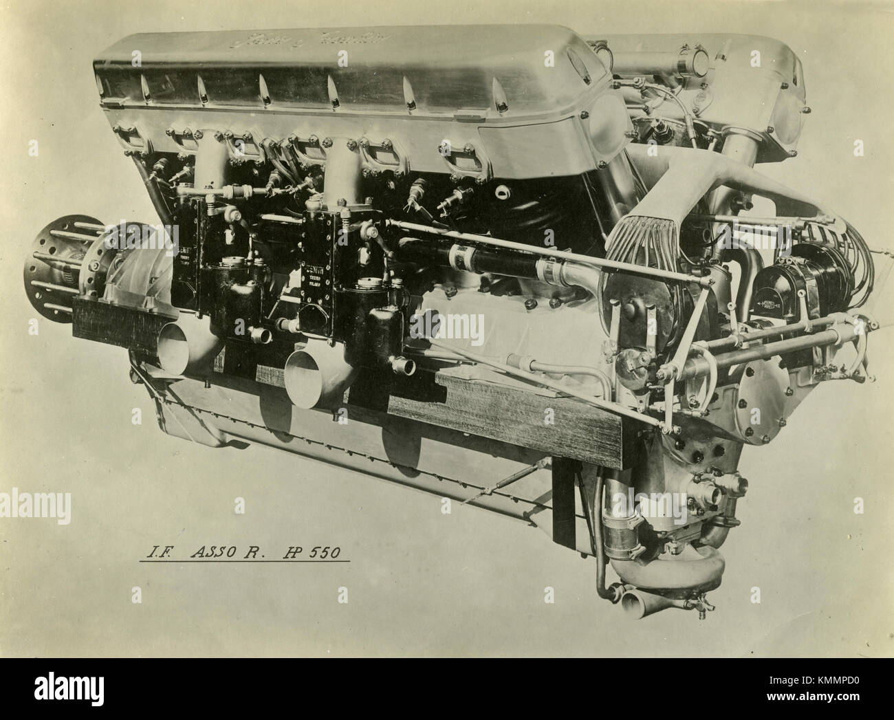 Aviation engine Isotta Fraschini Asso 550, Italy 1920s Stock Photo - Alamy