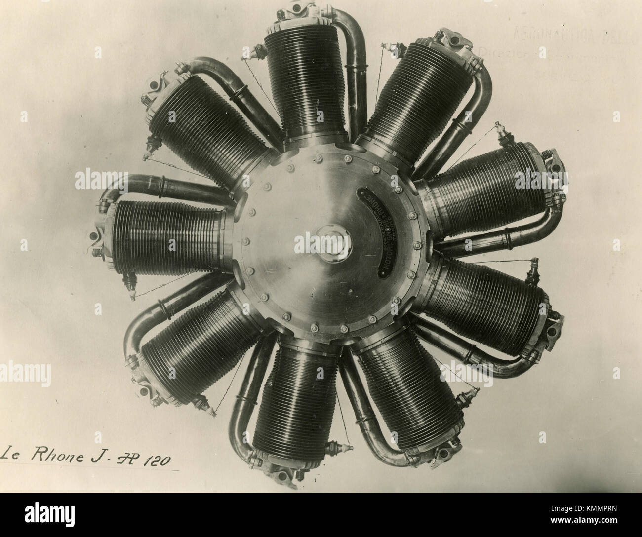 Radiant aircraft engine Le Rhone J HP 120, France 1920s Stock Photo - Alamy