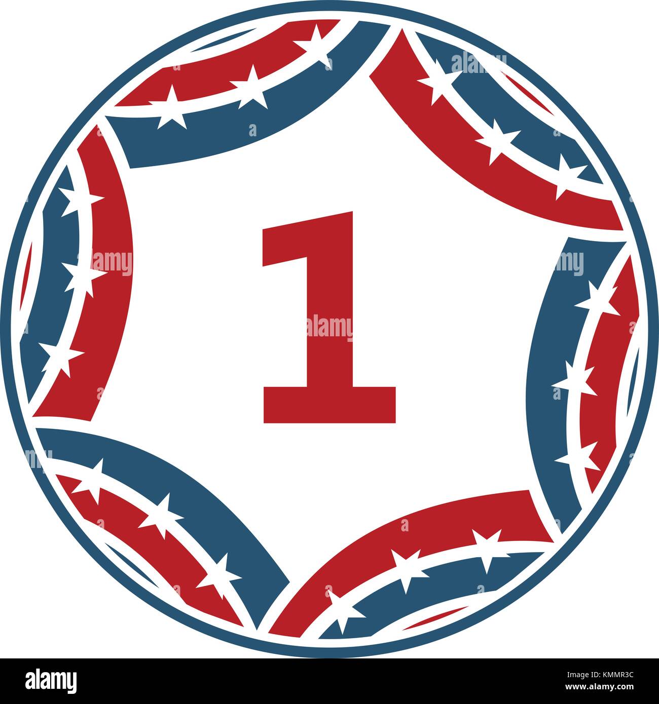 Ribbon Circle Star Number 1 Stock Vector Image & Art - Alamy