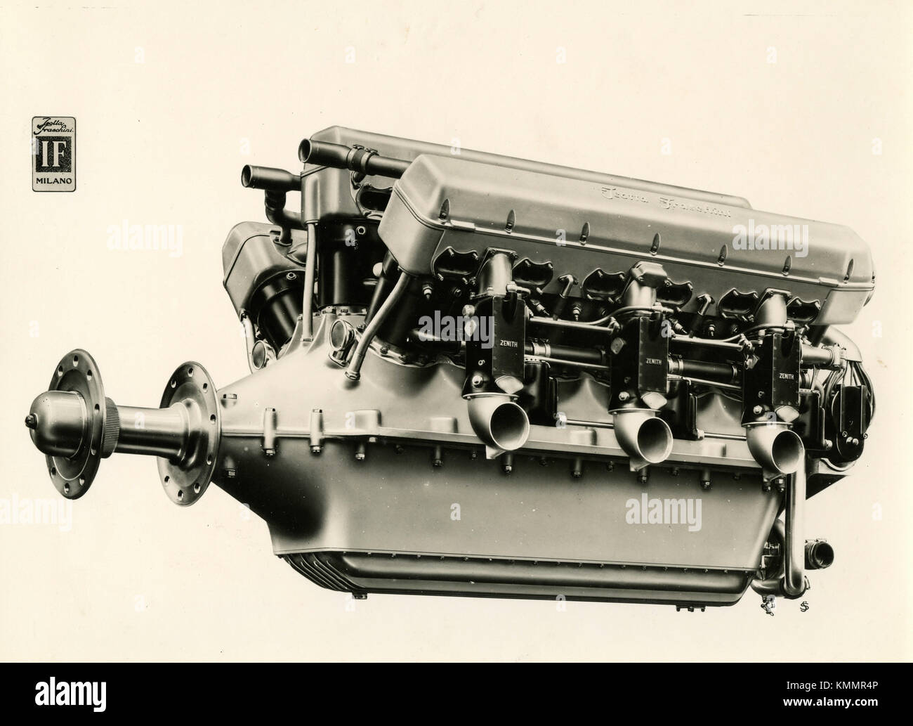 Aviation engine Isotta Fraschini Asso 750, Italy 1920s Stock Photo - Alamy