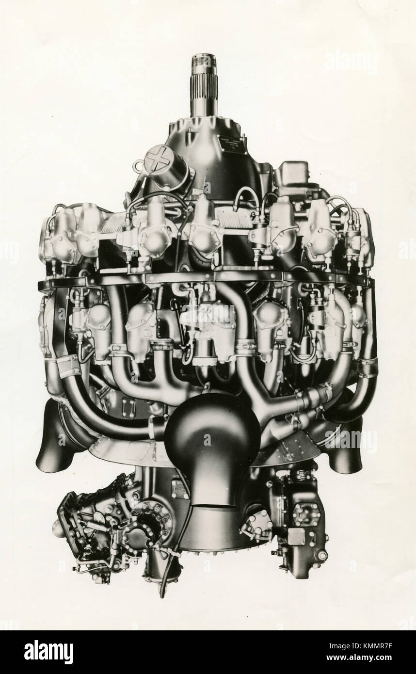 Aviation engine, 1920s Stock Photo - Alamy