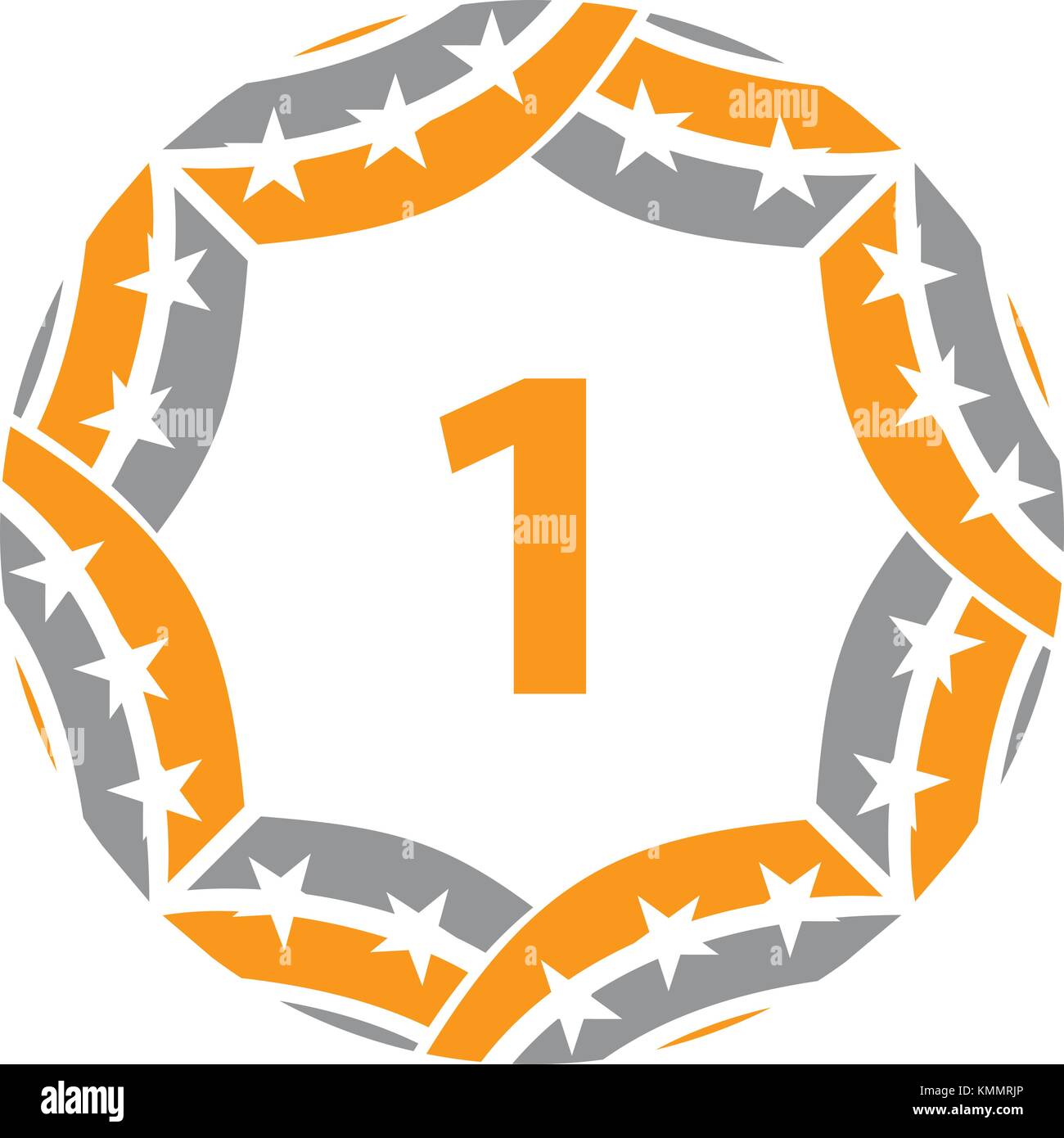 Ribbon Circle Star Number 1 Stock Vector Image & Art - Alamy