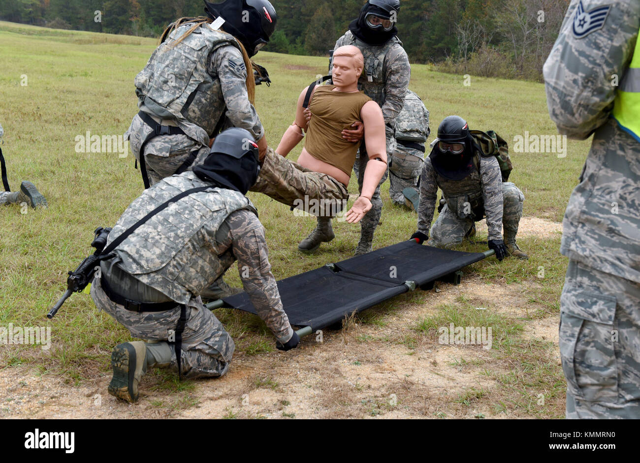 A group of 78th Security Forces Squadron students rescue a makeshift ...