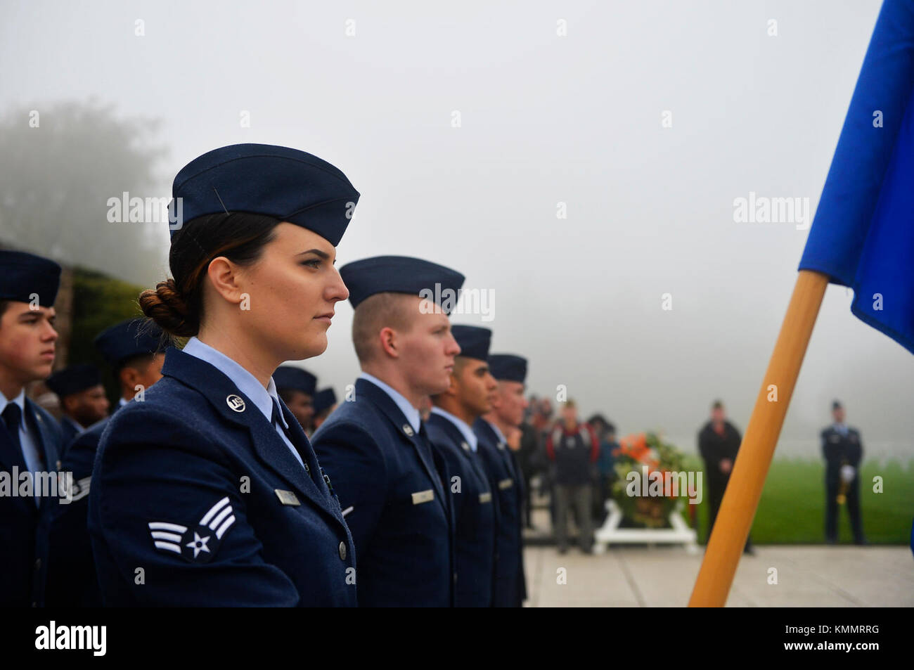 U.S. Airmen assigned to the 86th Civil Engineer Group stand in ...