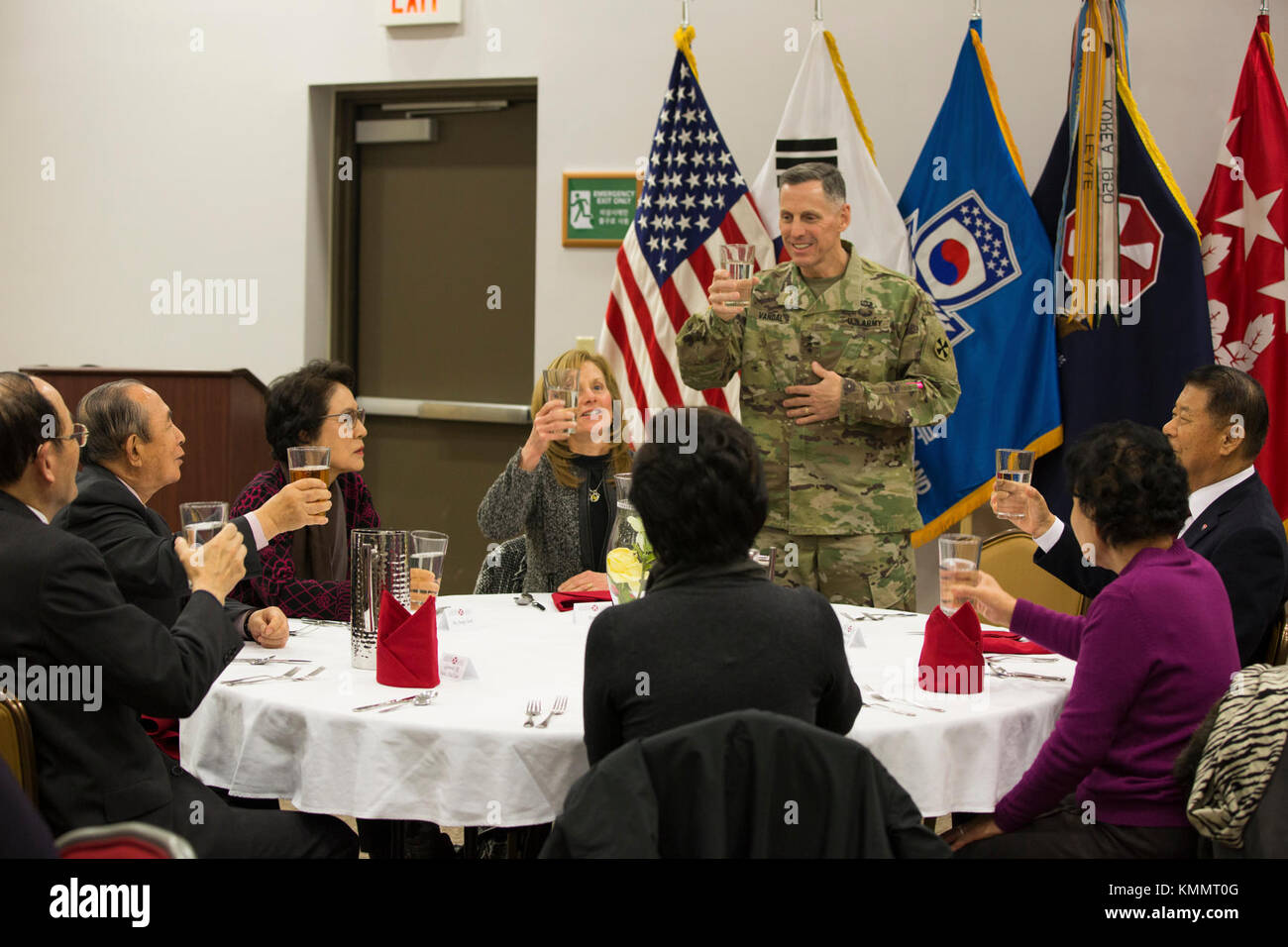 U.S. Army Lt. Gen. Thomas Vandal, 8th Army commanding general, toasts ...