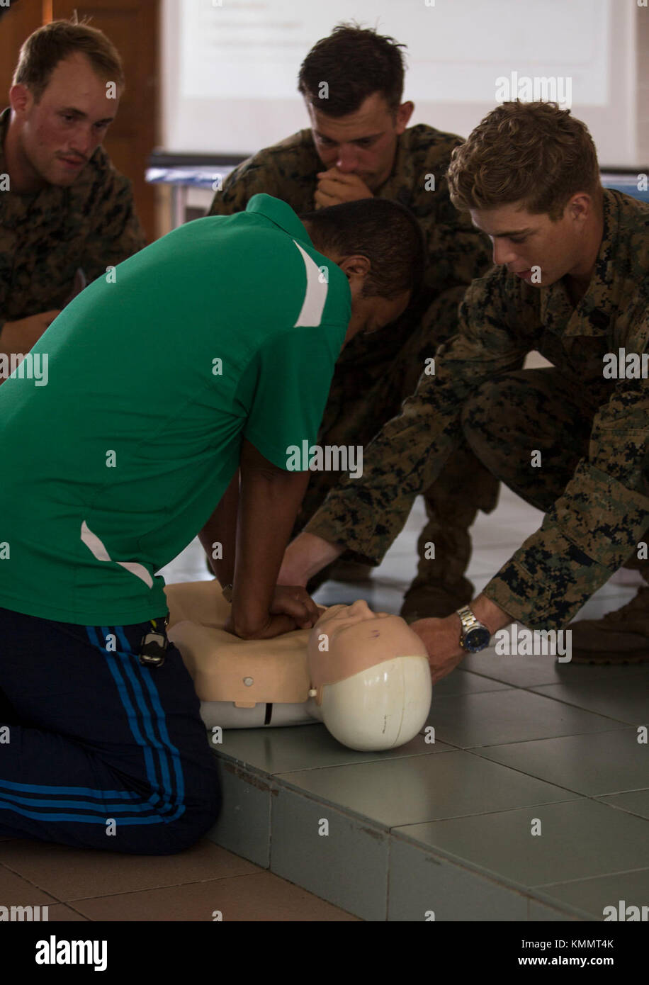 U.S. Navy Hospital Man Daniel Groskopf (left), Hospital Man Ilya ...