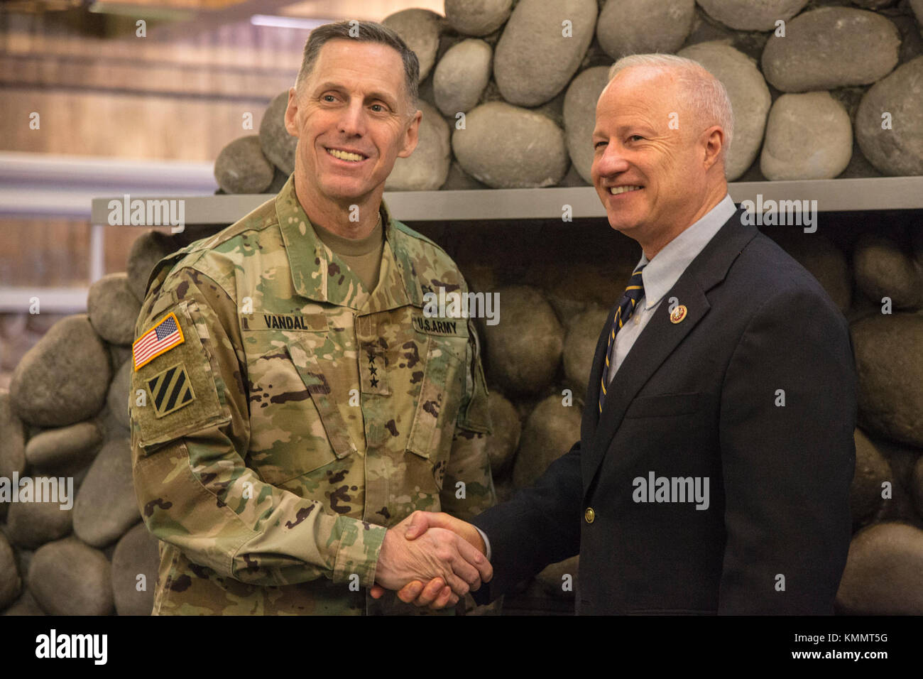 U.S. Army Lt. Gen. Vandal. 8th Army commanding general, poses with U.S ...