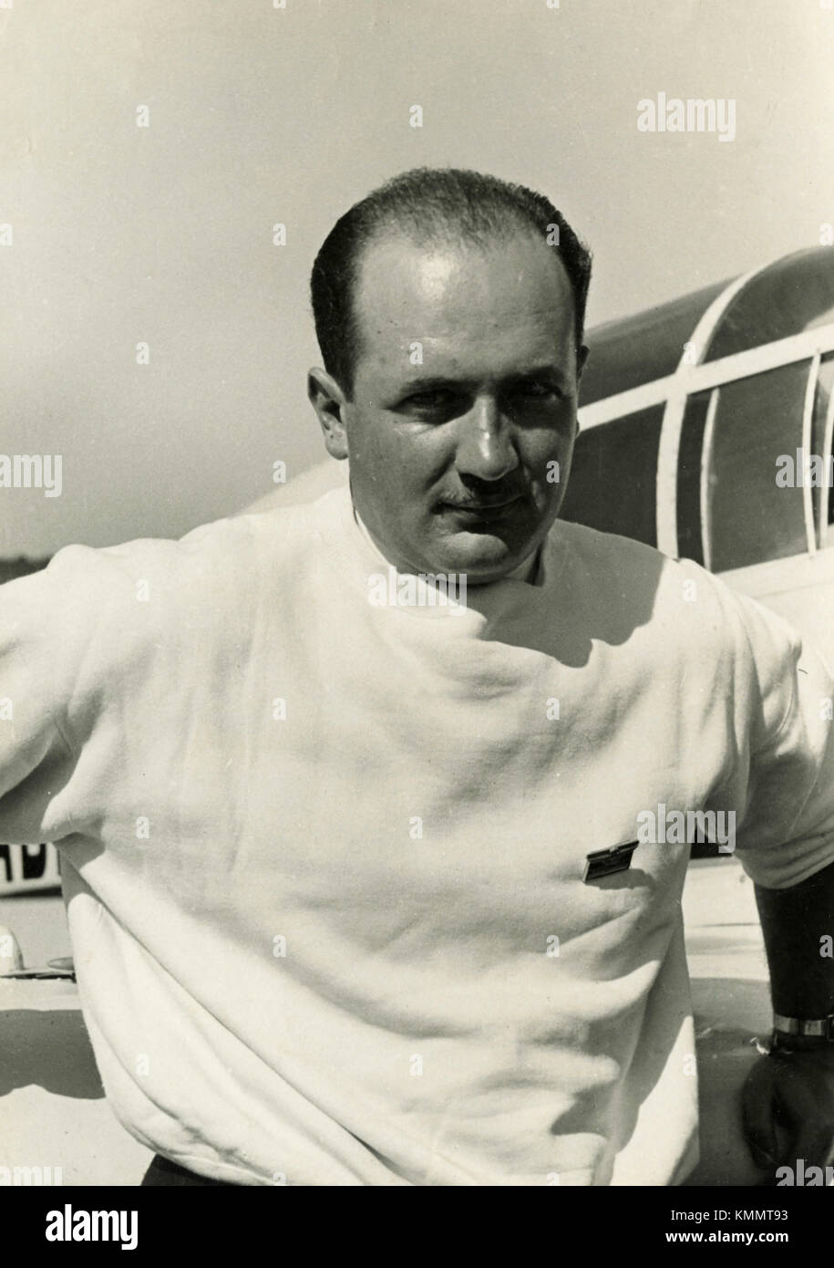 Undintified pilot, Italy 1950s Stock Photo - Alamy