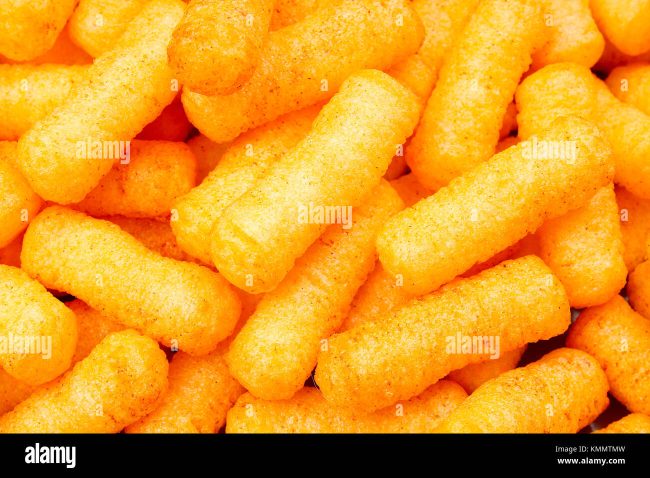 Cheese puff. Cheese puffs snack background texture food pattern Stock ...