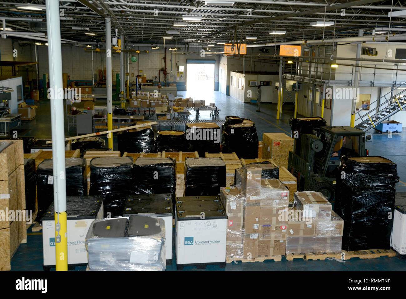 The 20th Logistics Readiness Squadron (LRS) cargo facility contains ...