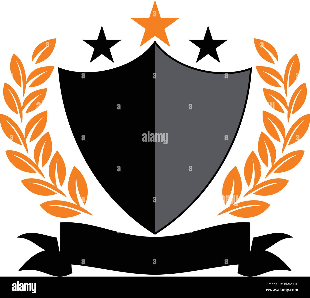 Emblem Star Ribbon Shield Stock Vector Image & Art - Alamy