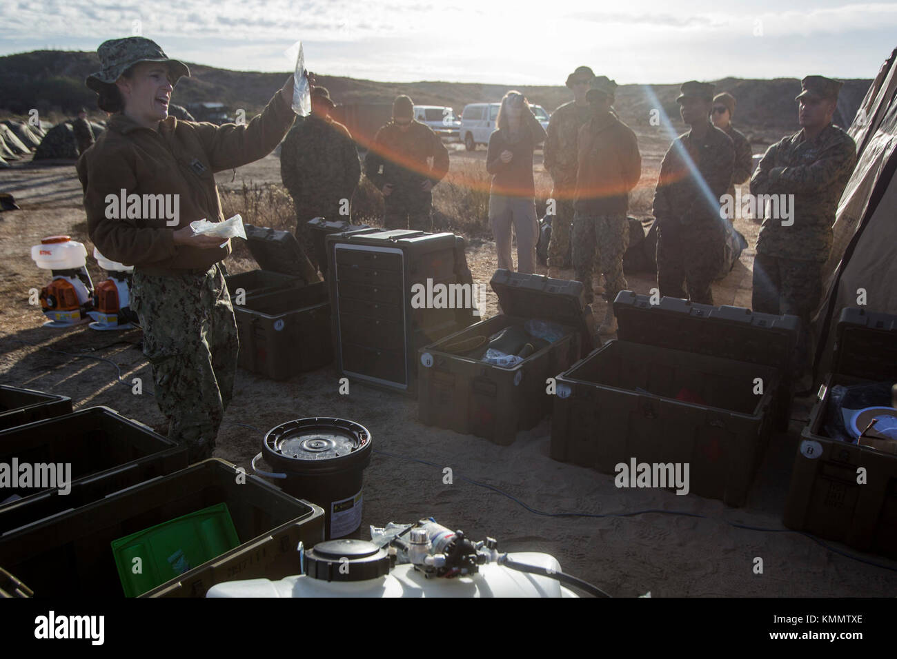 U.S. Navy Lt. Jennifer Knapp, an entomologist with Navy Environmental ...