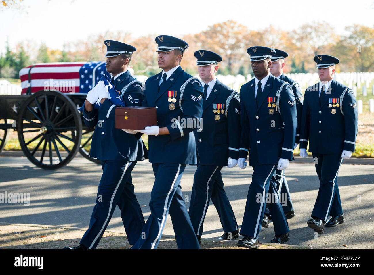 Members of the U.S. Air Force Honor Guard participate in the full ...