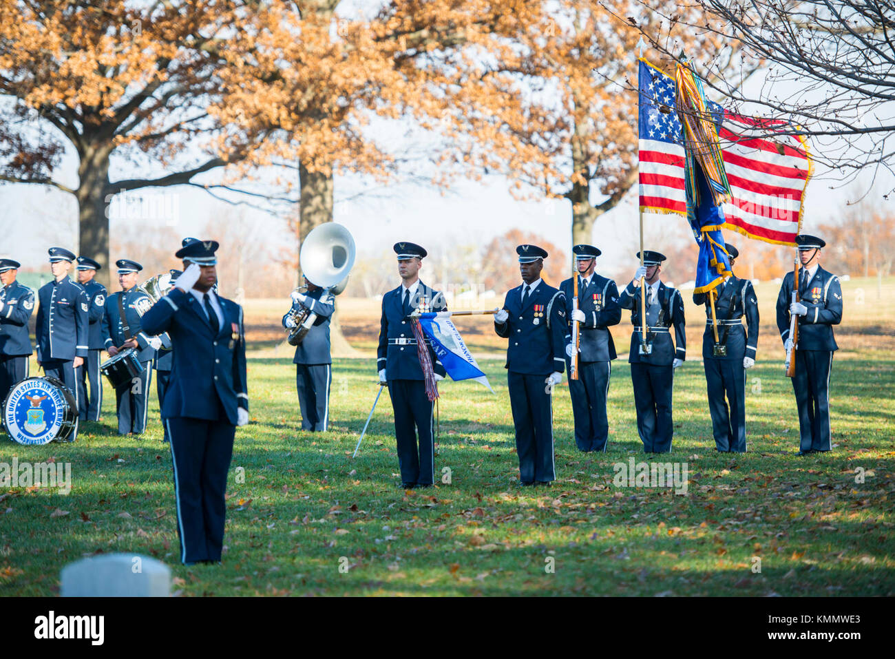 The U.S. Air Force Honor Guard, the U.S. Air Force Band participate in ...
