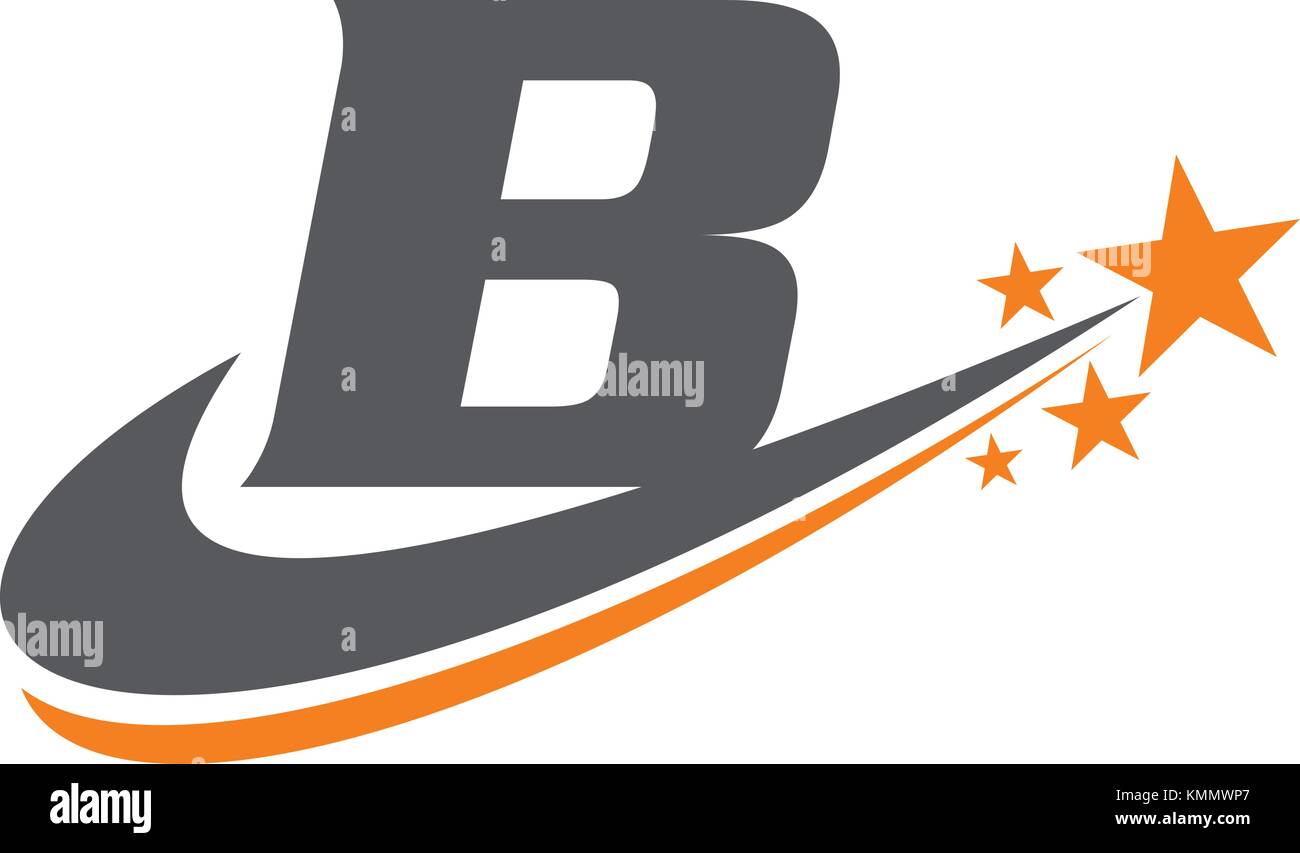 Star Swoosh Letter B Stock Vector Image & Art - Alamy