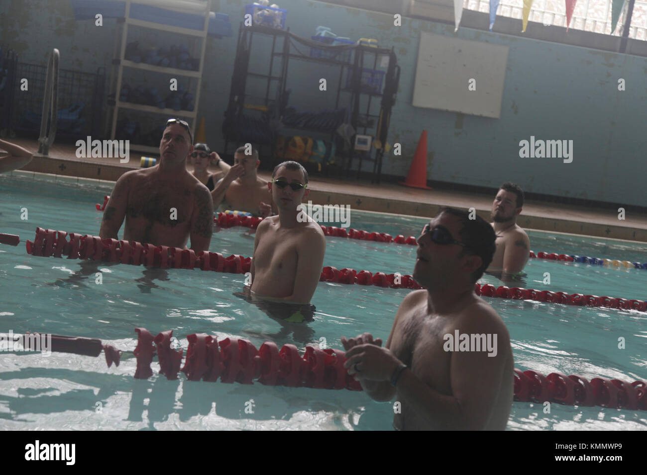 U.S. Army Soldiers practice for the swimming event for the Atlantic ...