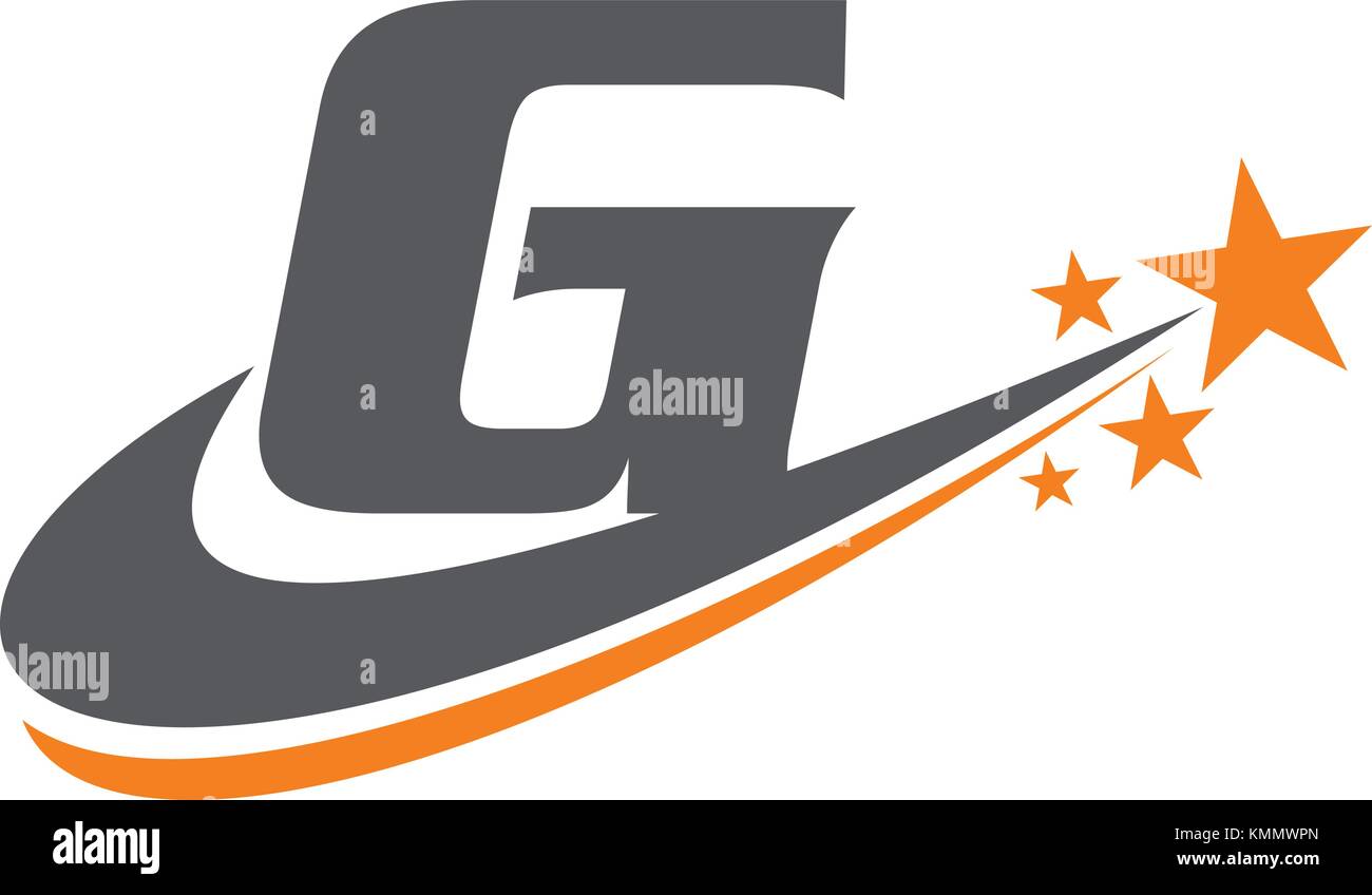 Star Swoosh Letter G Stock Vector Image & Art - Alamy