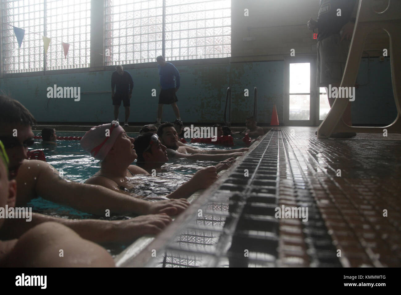 U.S. Army Soldiers practice for the swimming event for the Atlantic ...