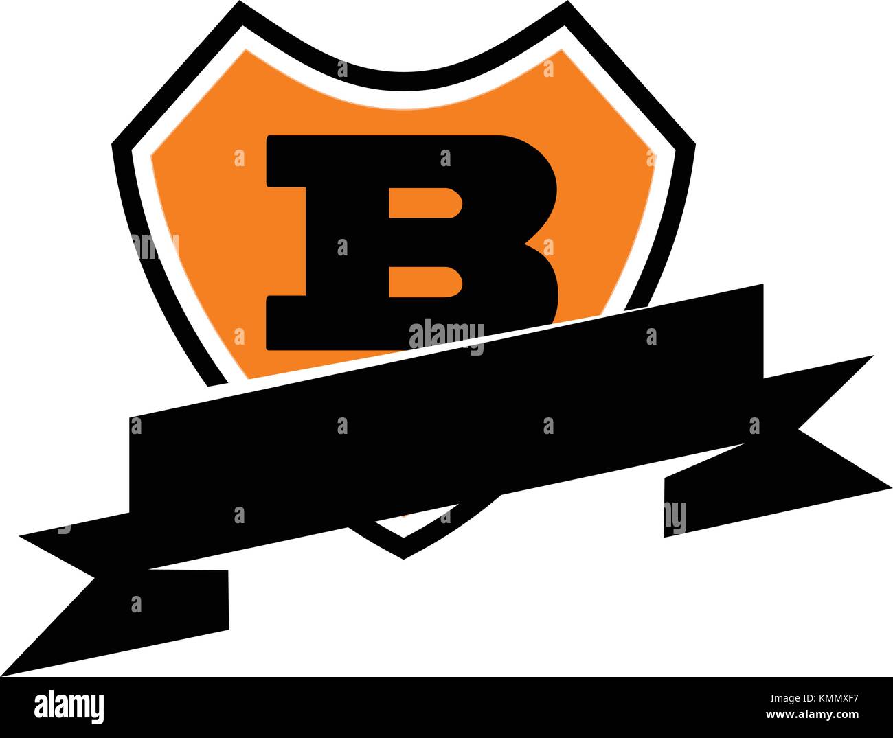 Shield Ribbon Letter B Stock Vector Image & Art - Alamy
