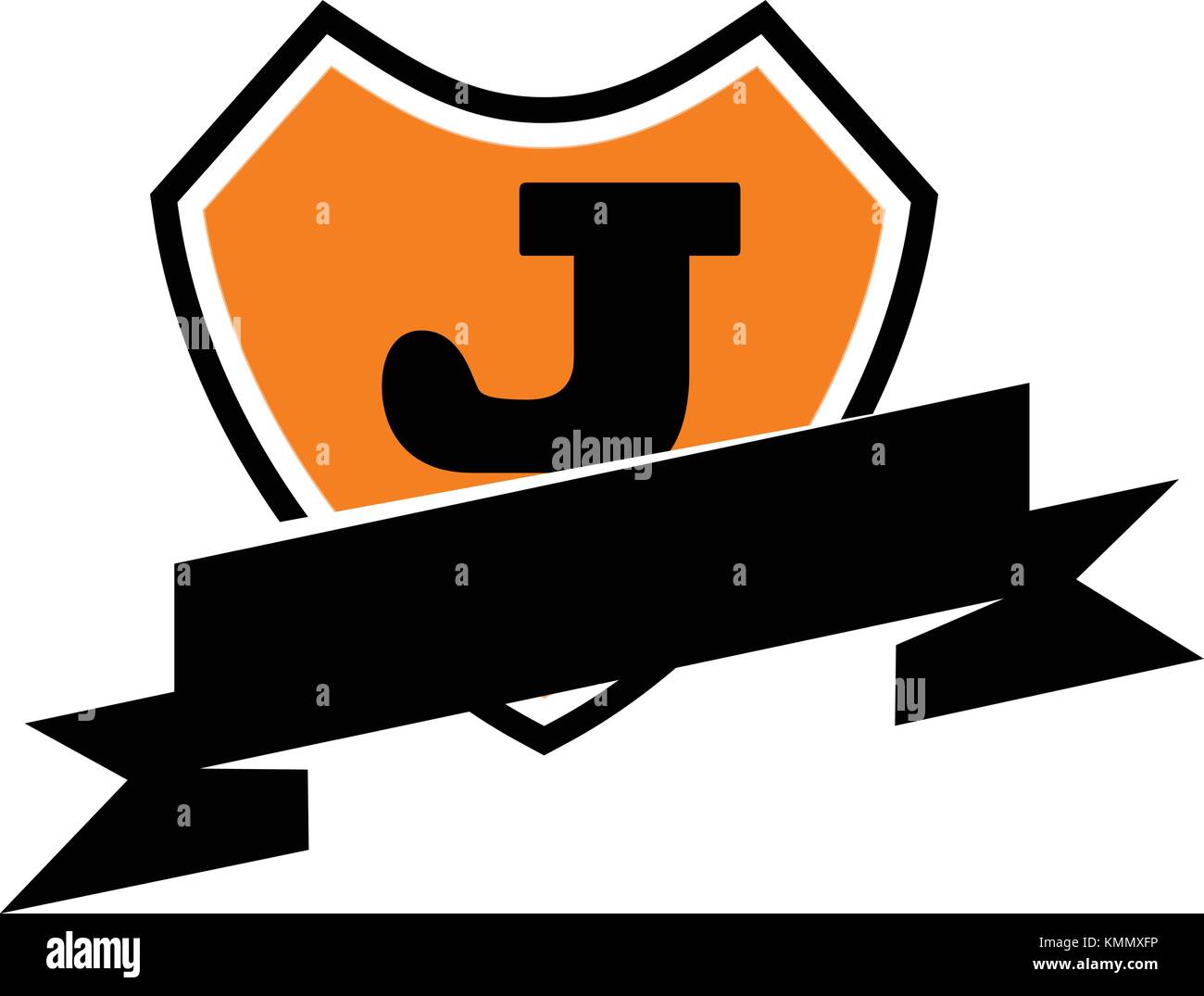 Shield Ribbon Letter J Stock Vector Image & Art - Alamy