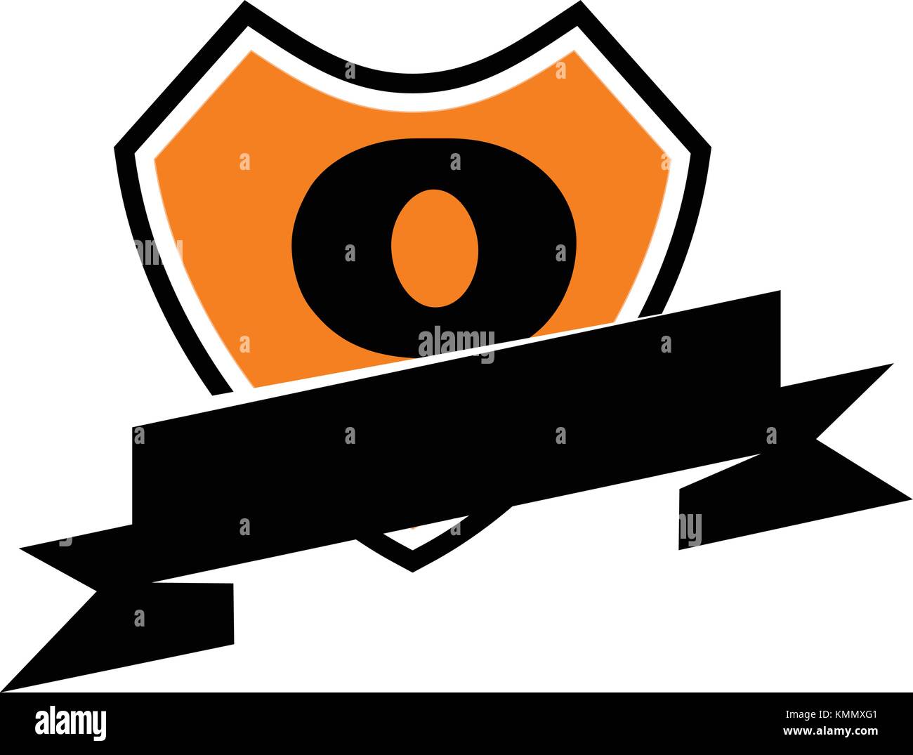Shield Ribbon Letter O Stock Vector Image & Art - Alamy