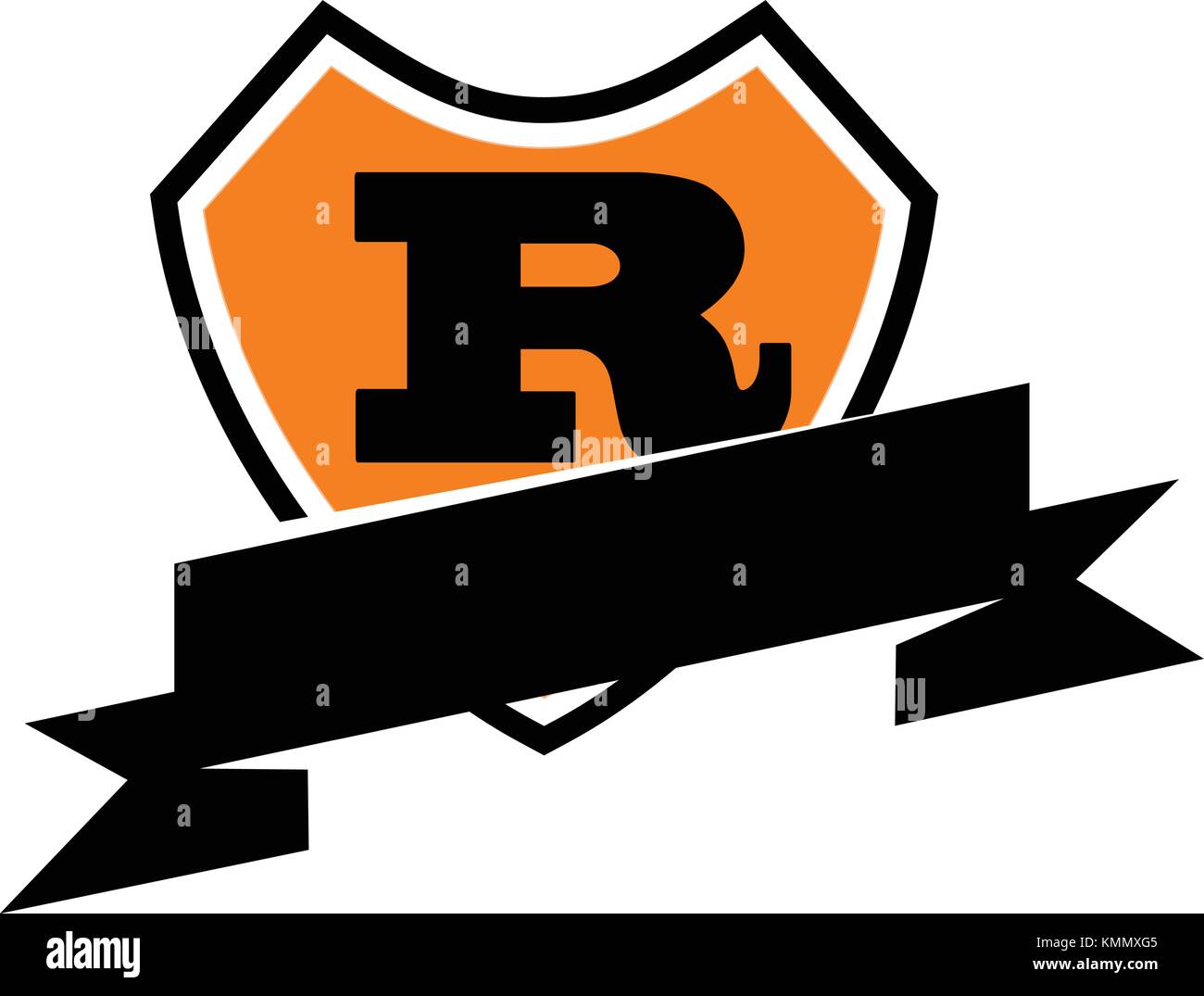 Shield Ribbon Letter R Stock Vector Image & Art - Alamy