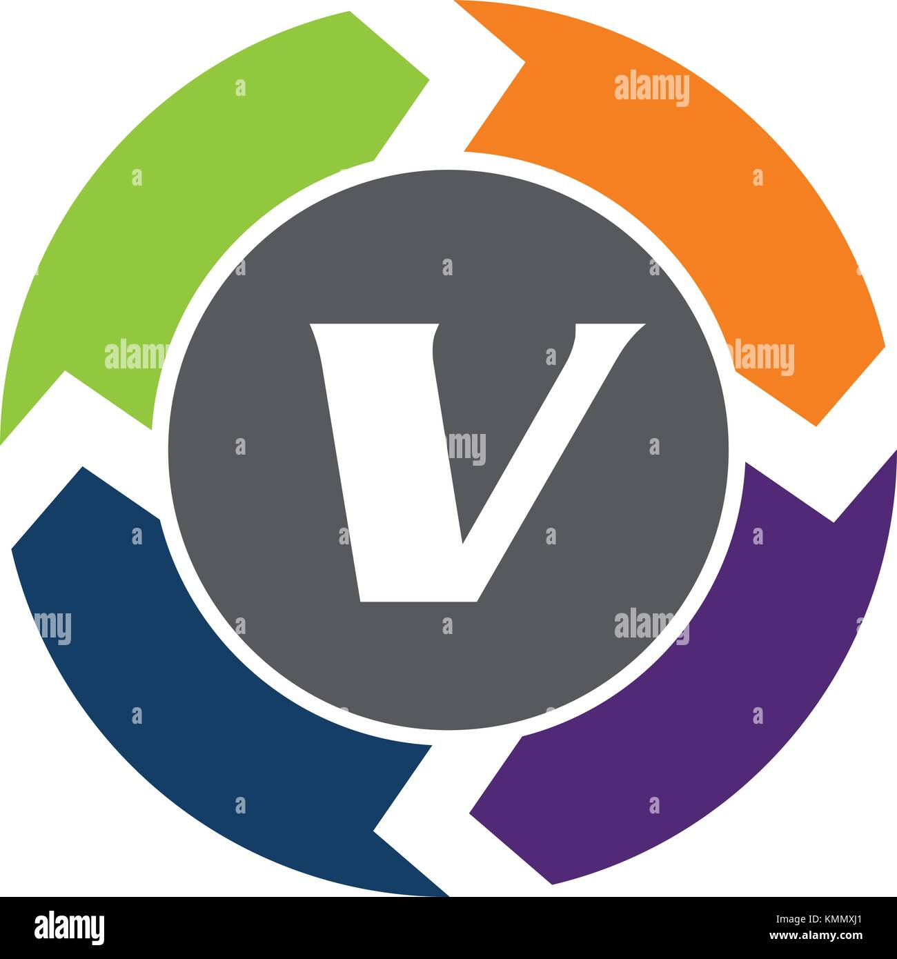 Process Planner Center Letter V Stock Vector Image & Art - Alamy