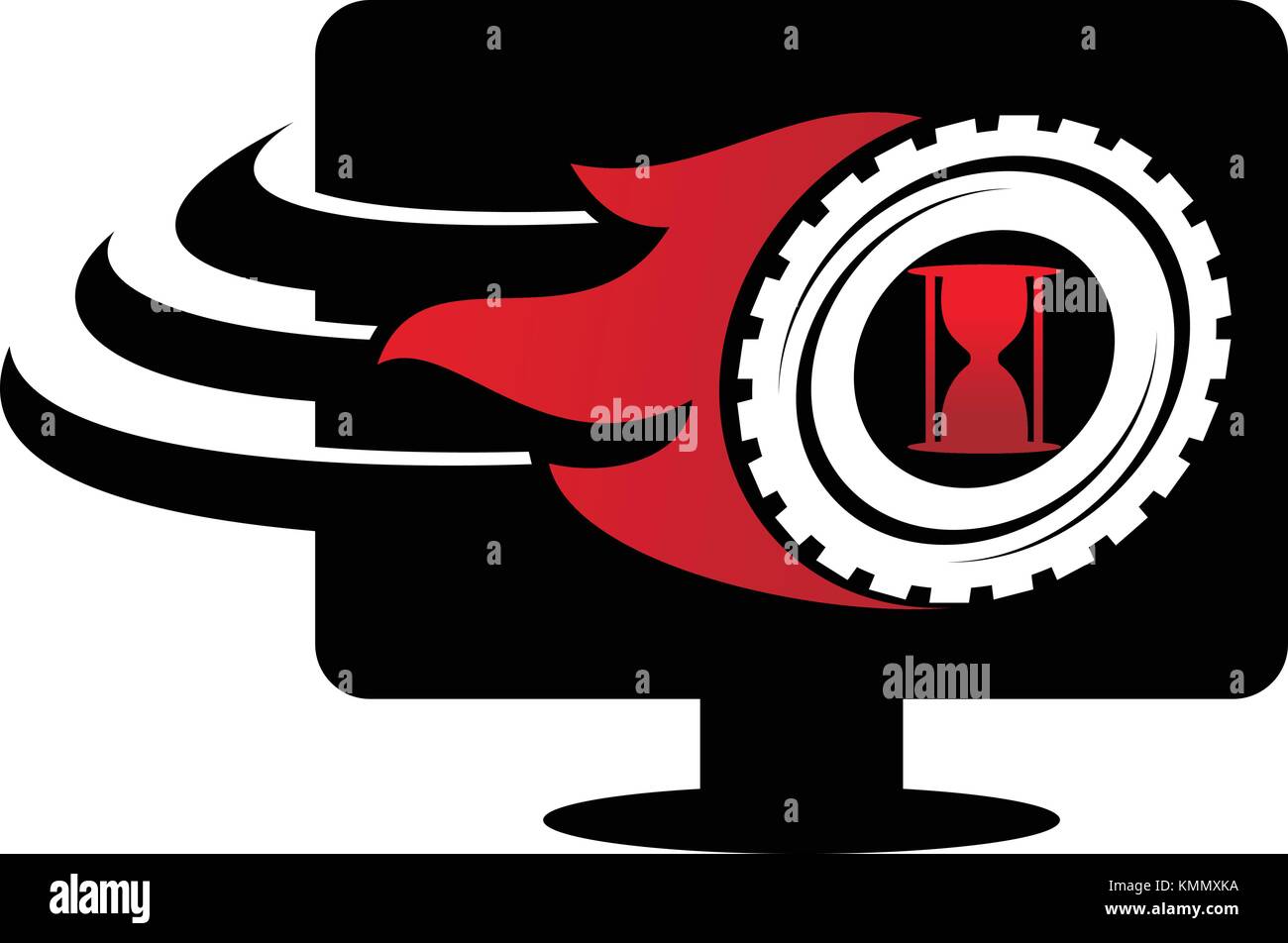 Pc monitoring system Stock Vector Images - Alamy