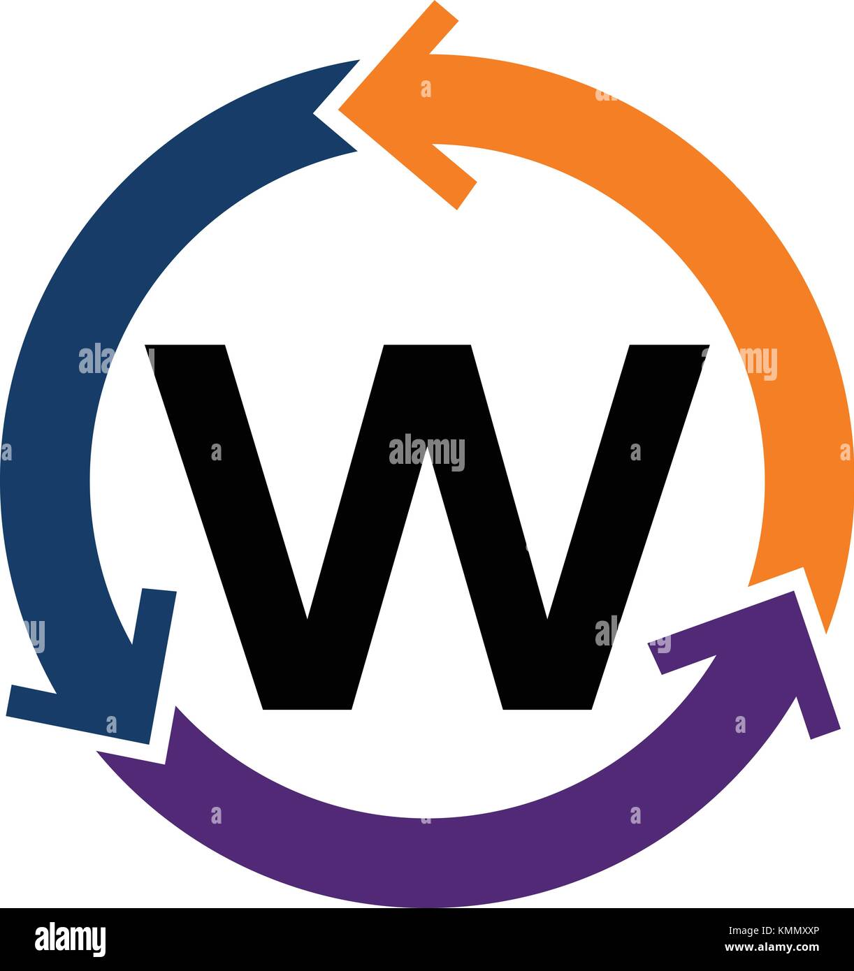 Management Process Letter W Stock Vector Image & Art - Alamy