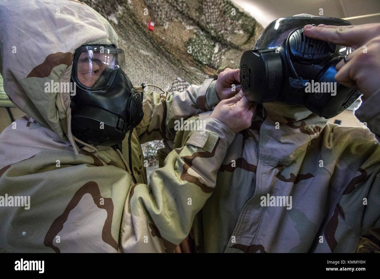 A U.S. Air Force Airman with the 514th Air Mobility Wing ensures that ...