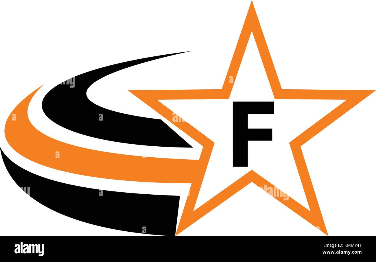 Star Swoosh Letter F Stock Vector Image & Art - Alamy