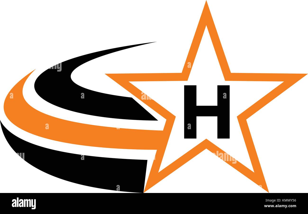 Star Swoosh Letter H Stock Vector Image & Art - Alamy