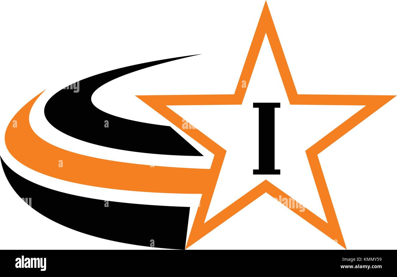 Star Swoosh Letter I Stock Vector Image & Art - Alamy