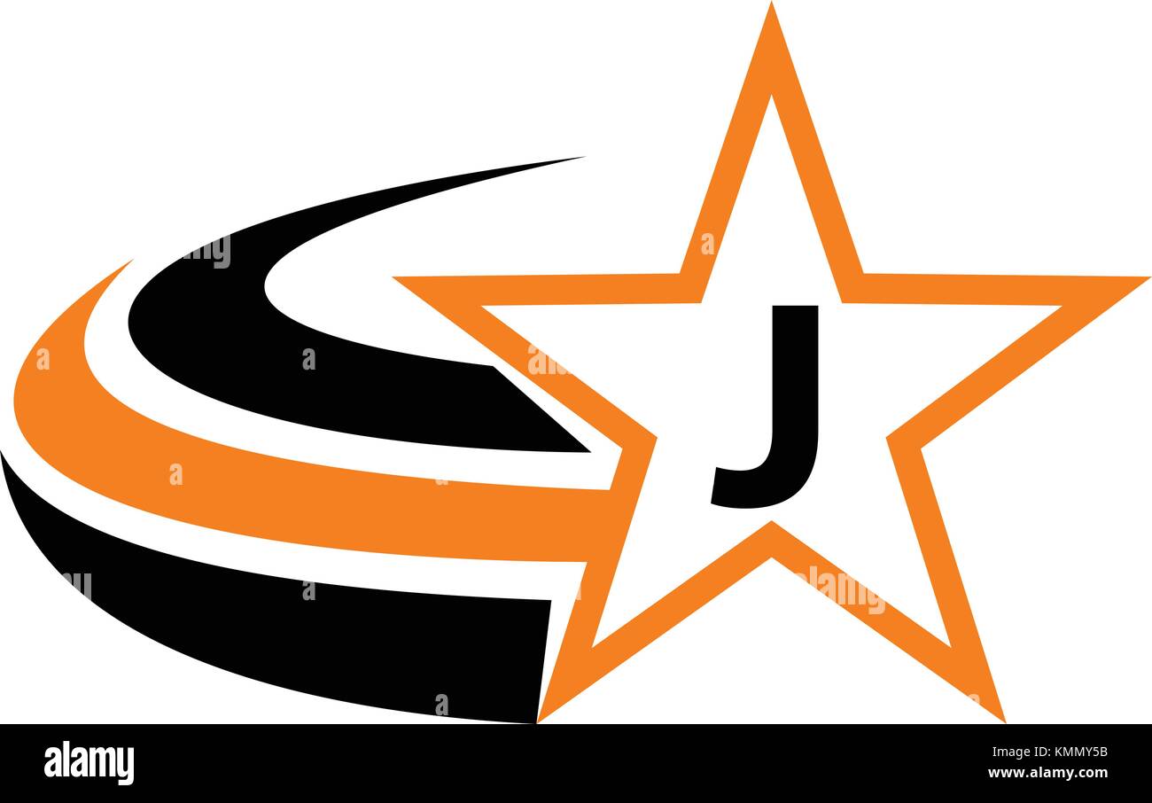 Star Swoosh Letter J Stock Vector Image & Art - Alamy
