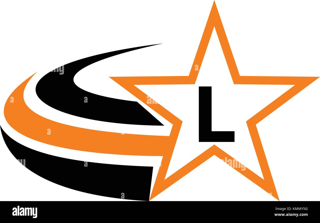 Star Swoosh Letter L Stock Vector Image & Art - Alamy
